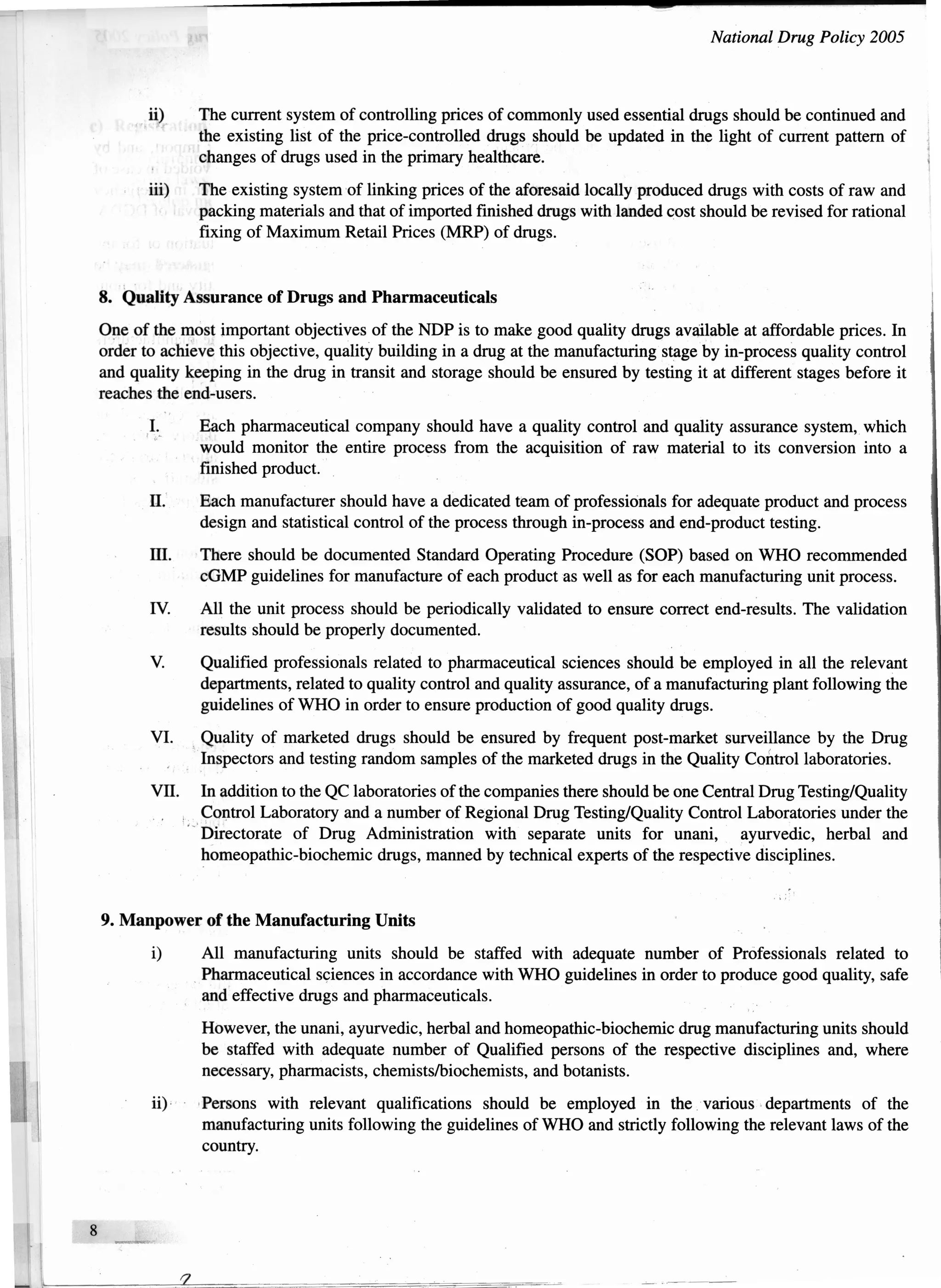 national drug policy 2005 (eng) Bangladesh | PDF