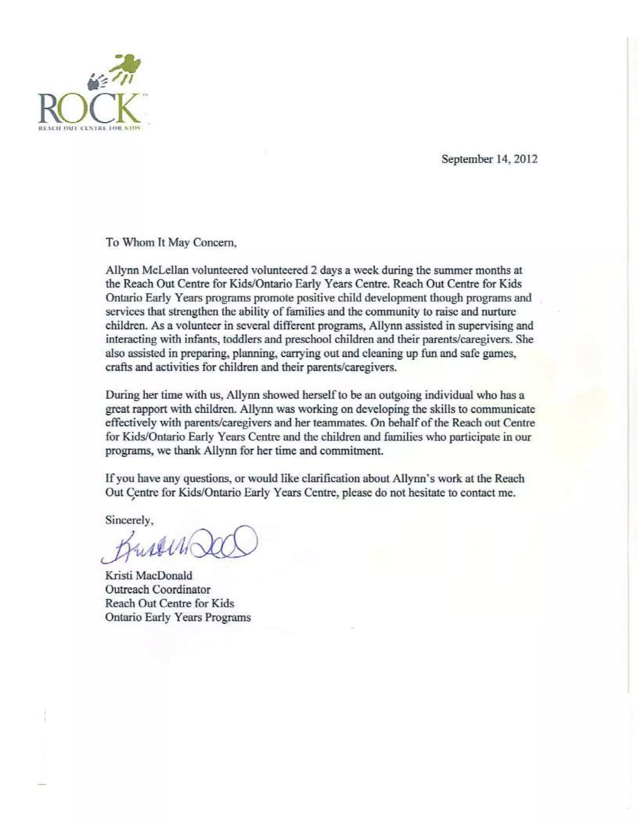 Letter ROCK | DOCX