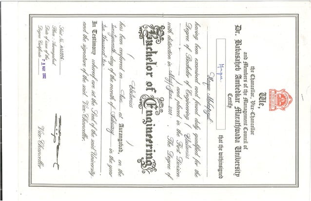 B.E Certificate | PDF