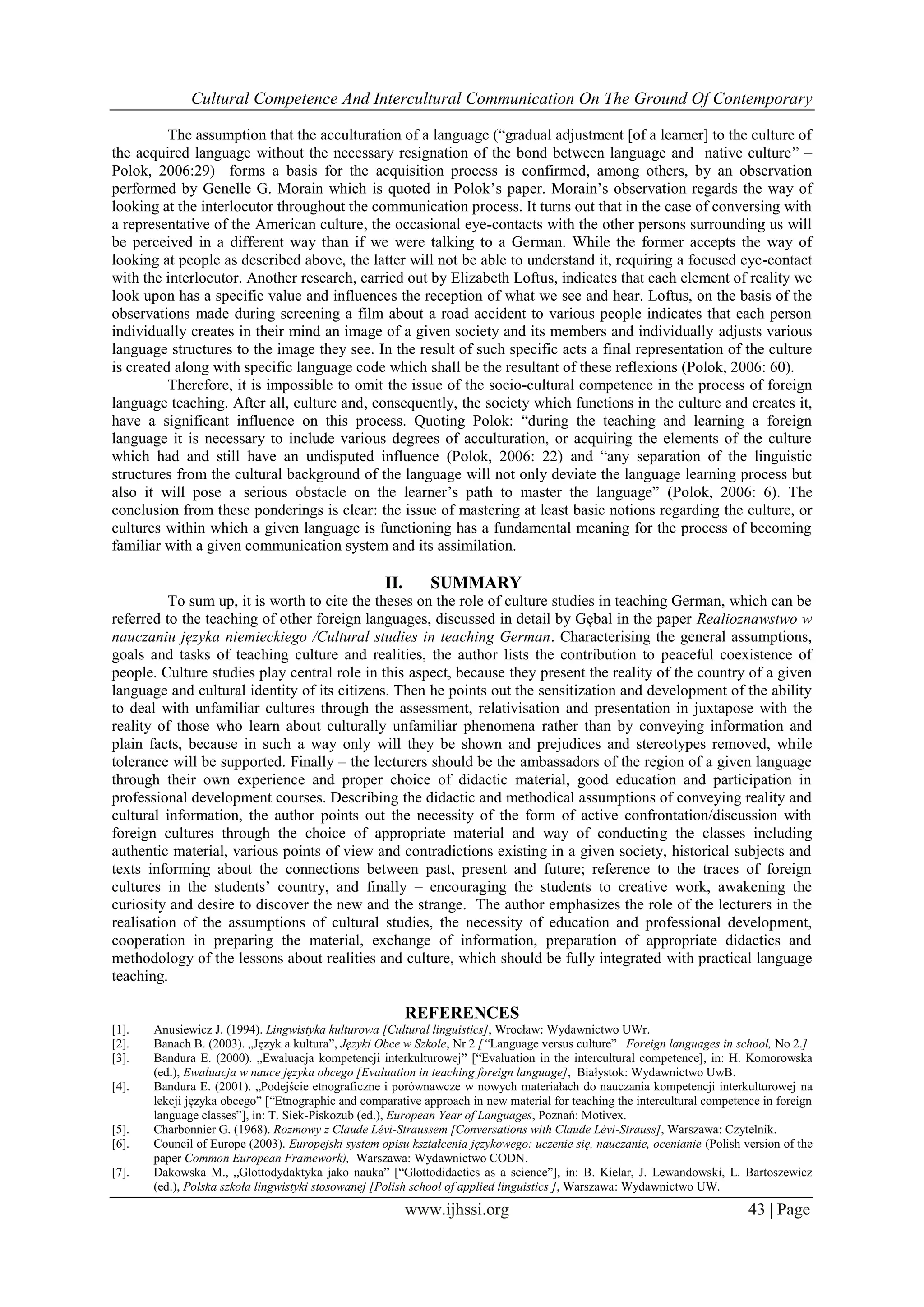 Cultural Competence and Intercultural Communication on the Ground of ...