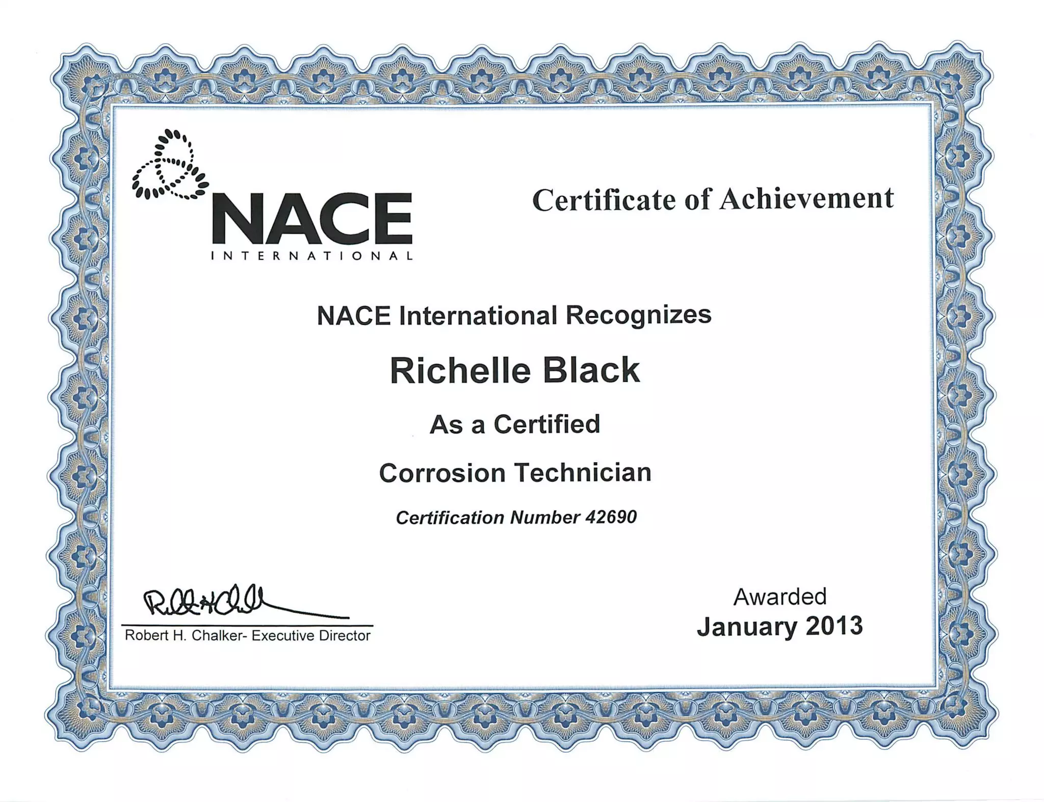 NACE Certificate_Corrosion Technician | PDF