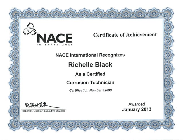 NACE Certificate_Corrosion Technician | PDF