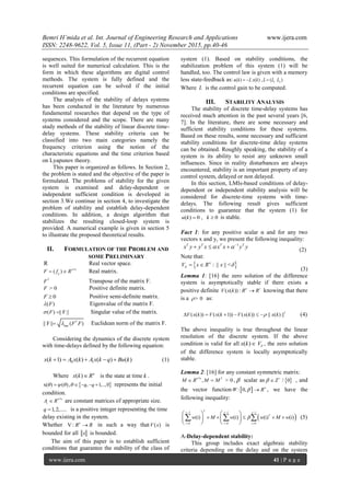 Stability and stabilization of discrete-time systems with time-delay via Lyapunov-Krasovskii ...