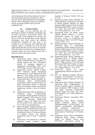 Implementation of Text To Speech for Marathi Language Using Transcriptions Concept | PDF