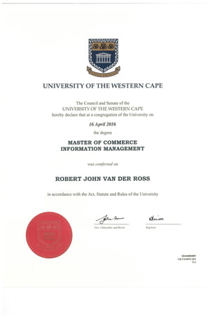 B Com Information Management Masters Degree | PDF