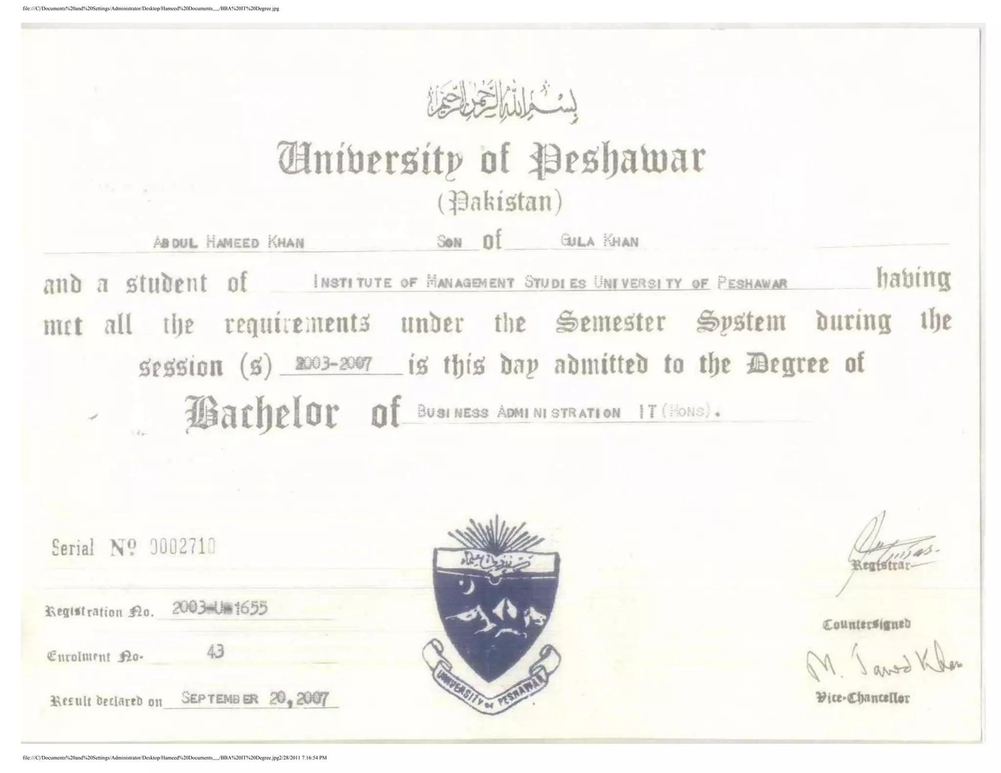 BBA-IT Degree | PDF