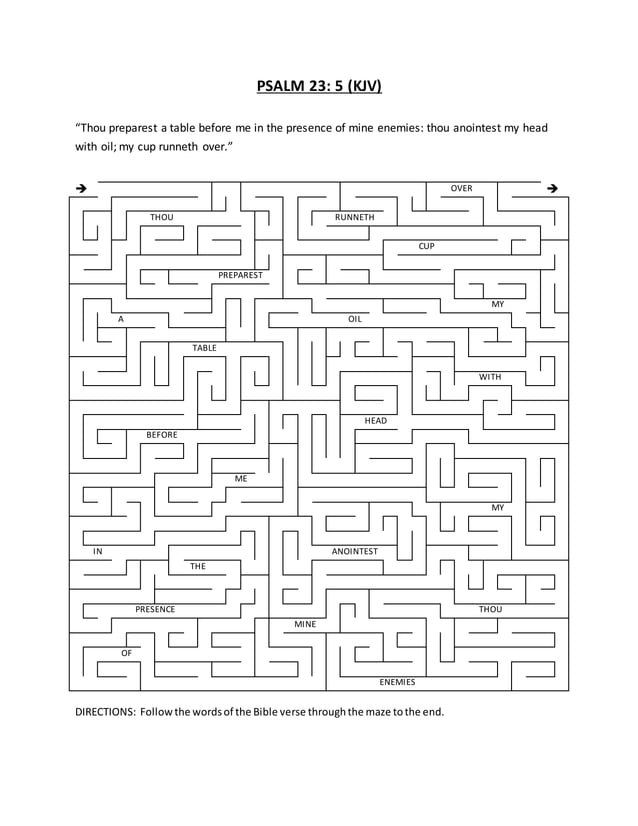 PSALM 23-5 MAZE | DOCX