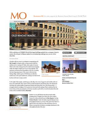 DestinationMO Macau Guest Blog | PDF
