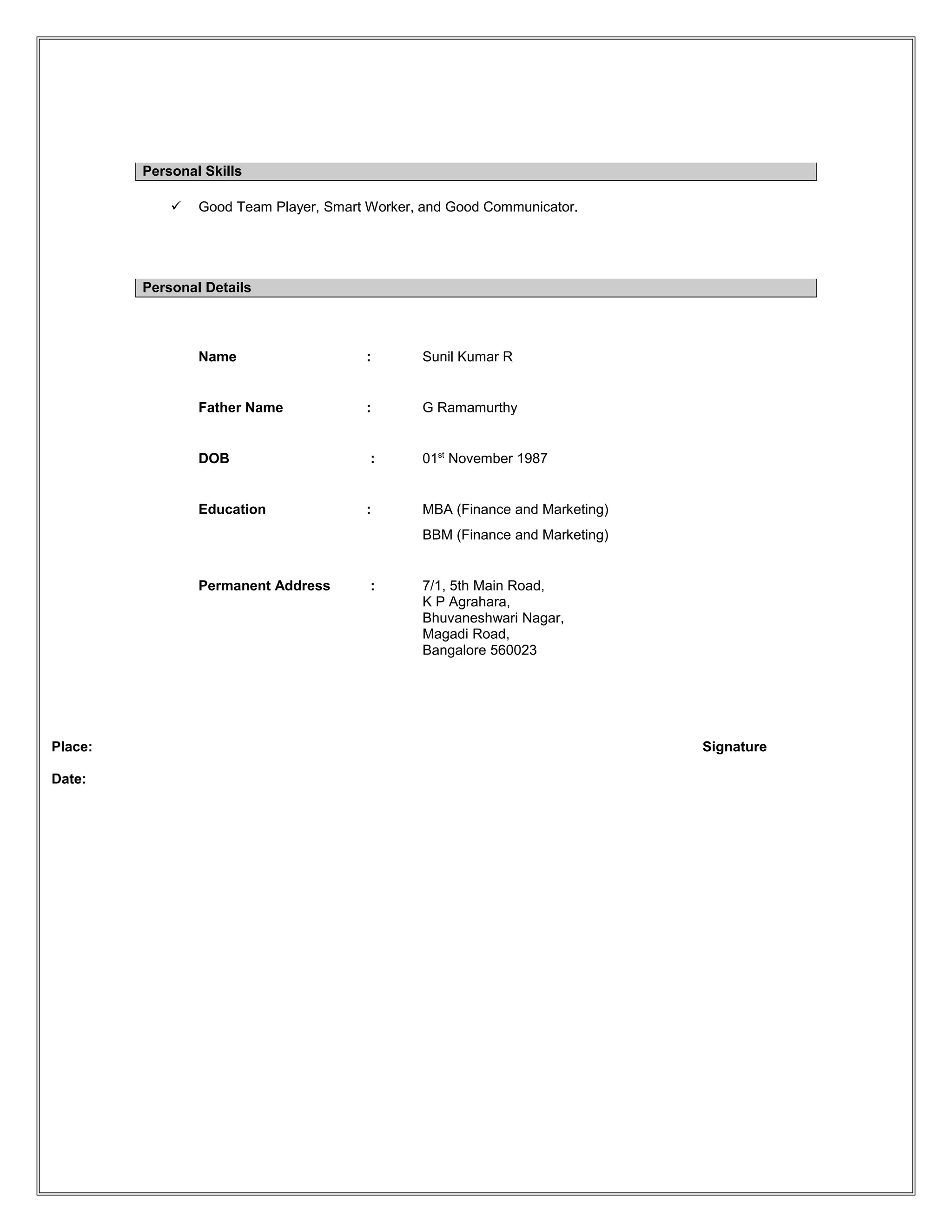 CURRICULUM VITAE-Sunil updated | DOC