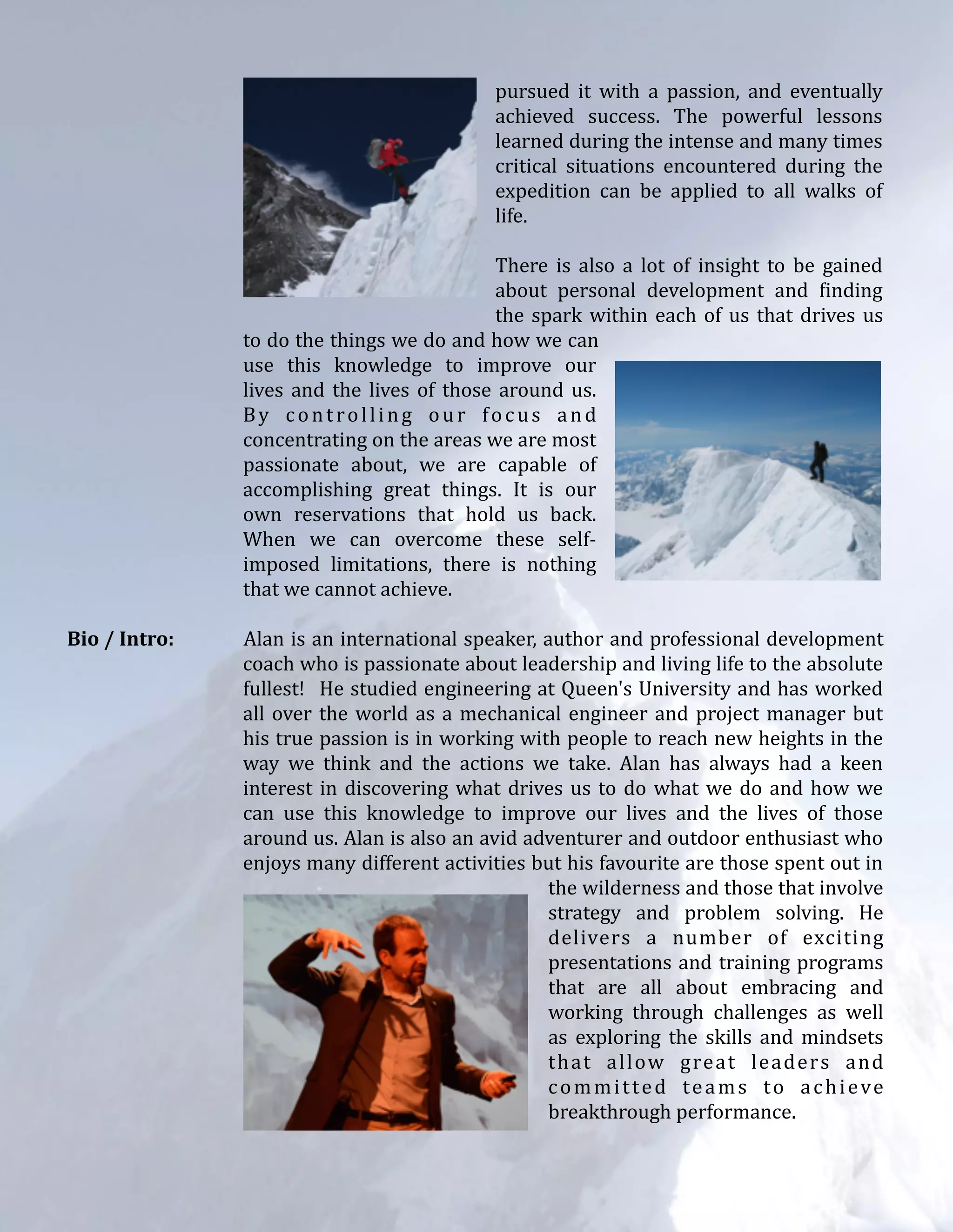 Alan Mallory - Keynote Presentation Summary | PDF