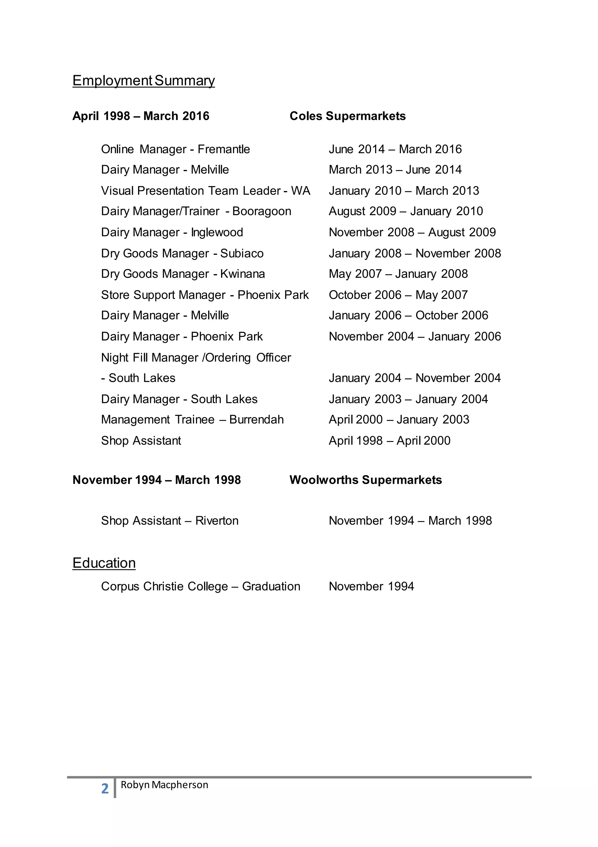 Robyn Macpherson resume | DOCX
