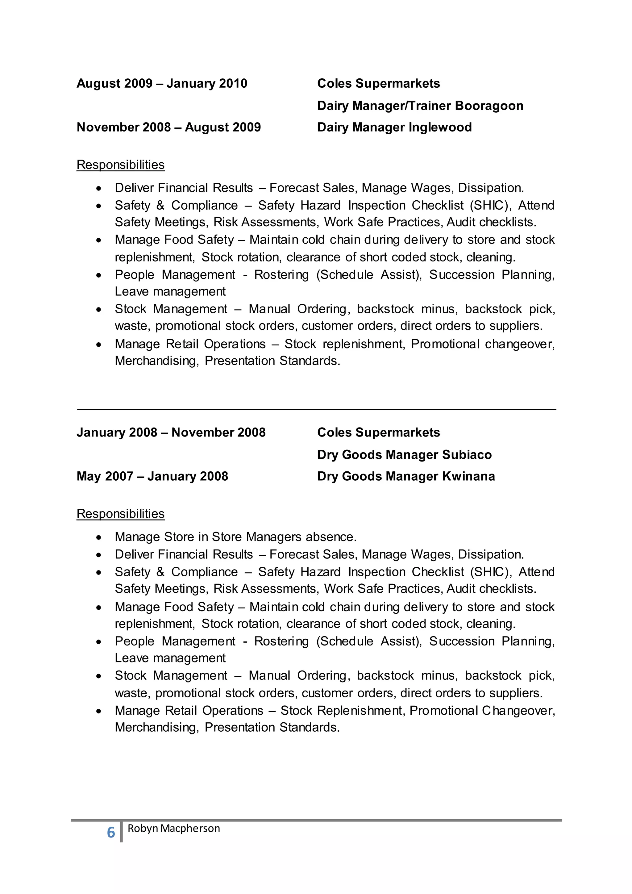 Robyn Macpherson resume | DOCX