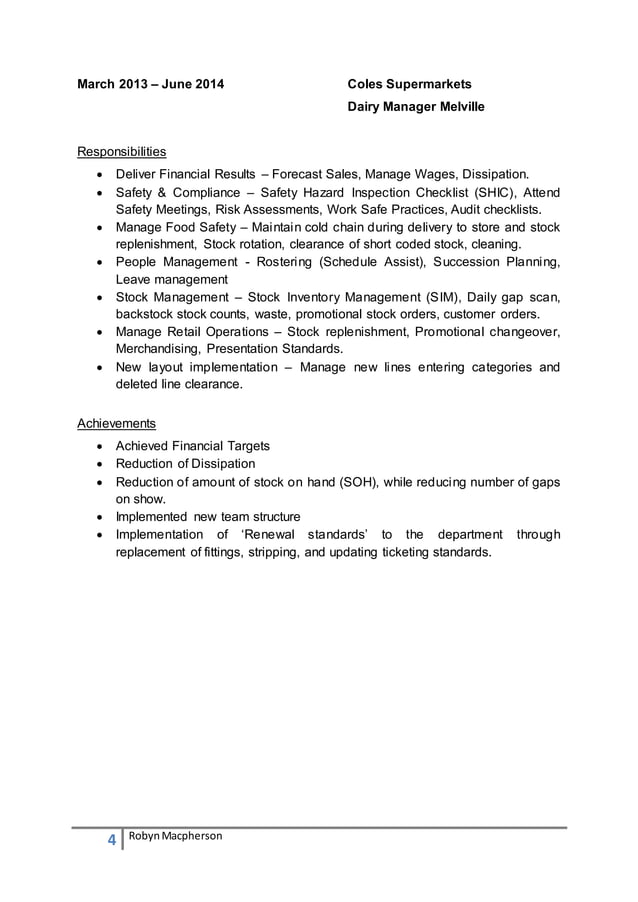 Robyn Macpherson resume | PDF