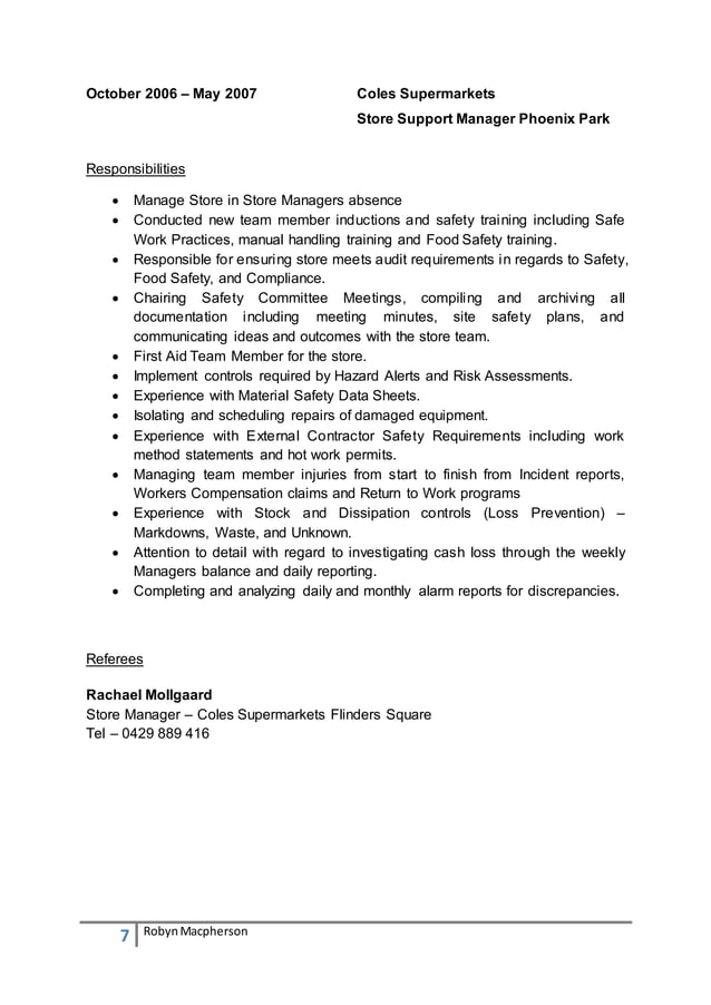 Robyn Macpherson resume | PDF