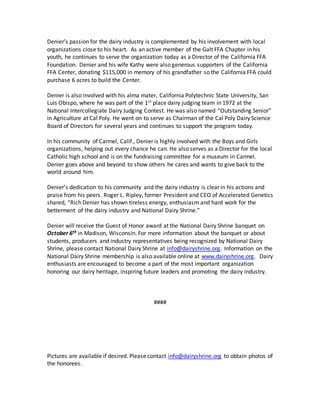 Richard Denier Press Release NDS | DOCX