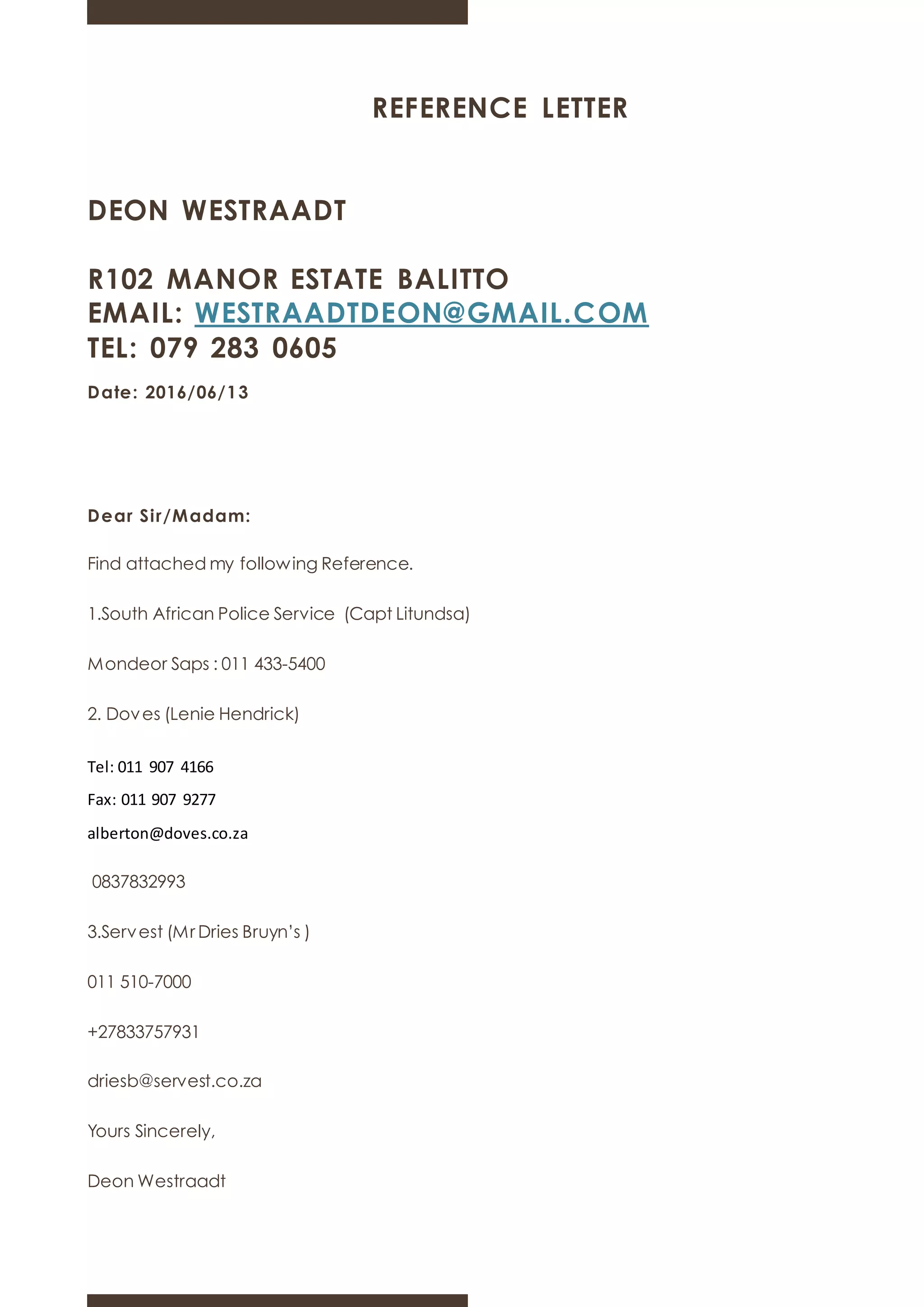 Reference letter | PDF