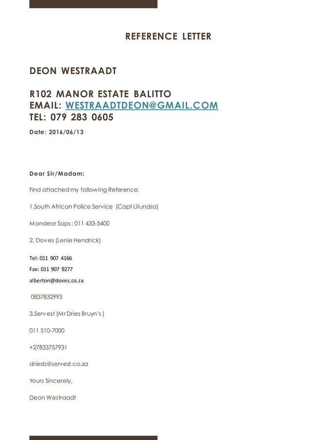 Reference letter | PDF