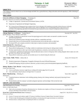 Nick_Sall_Resume_01 | DOCX | College Education | Education