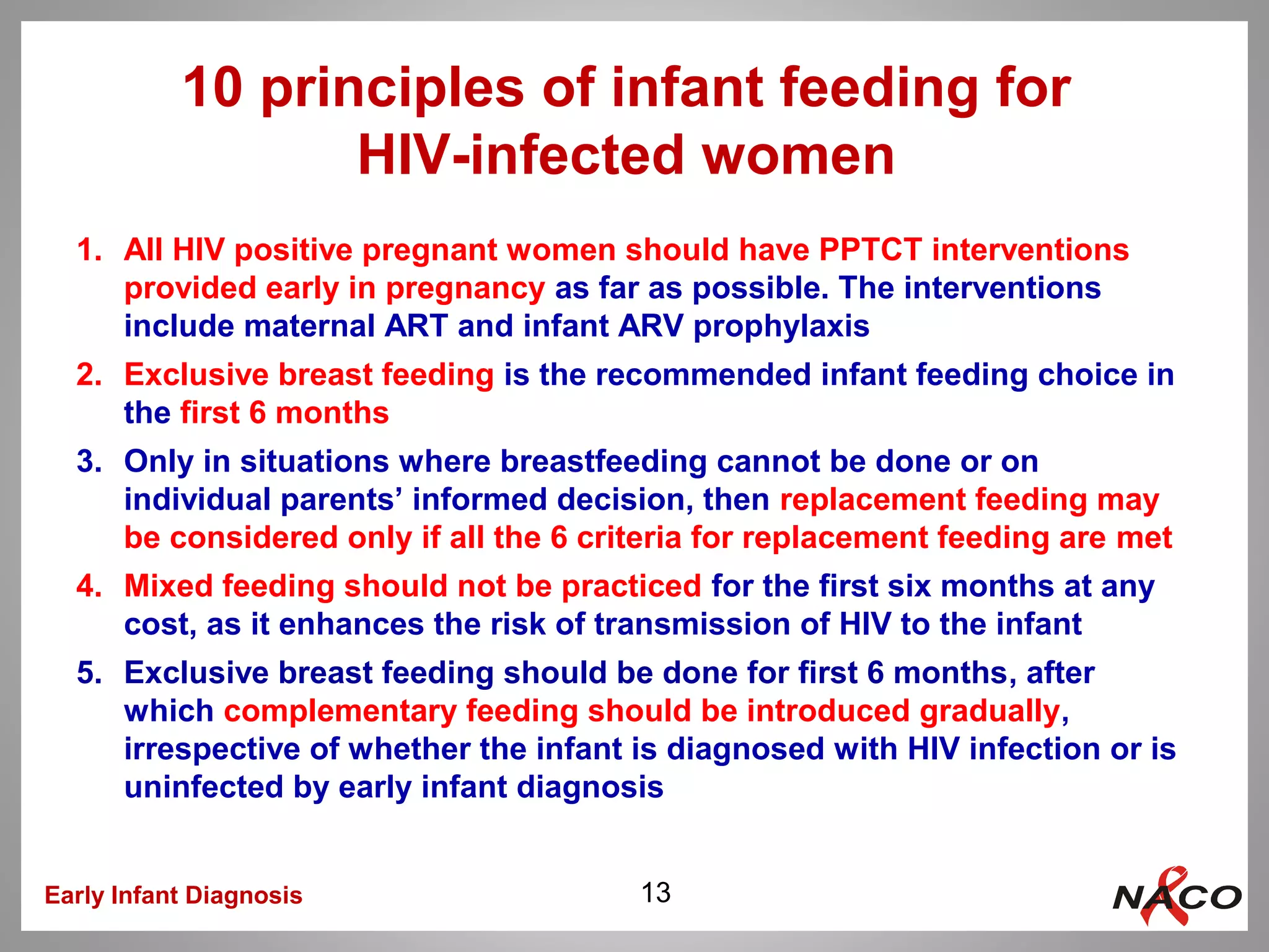 Early Infant Diagnosis of HIV-1 | PPT