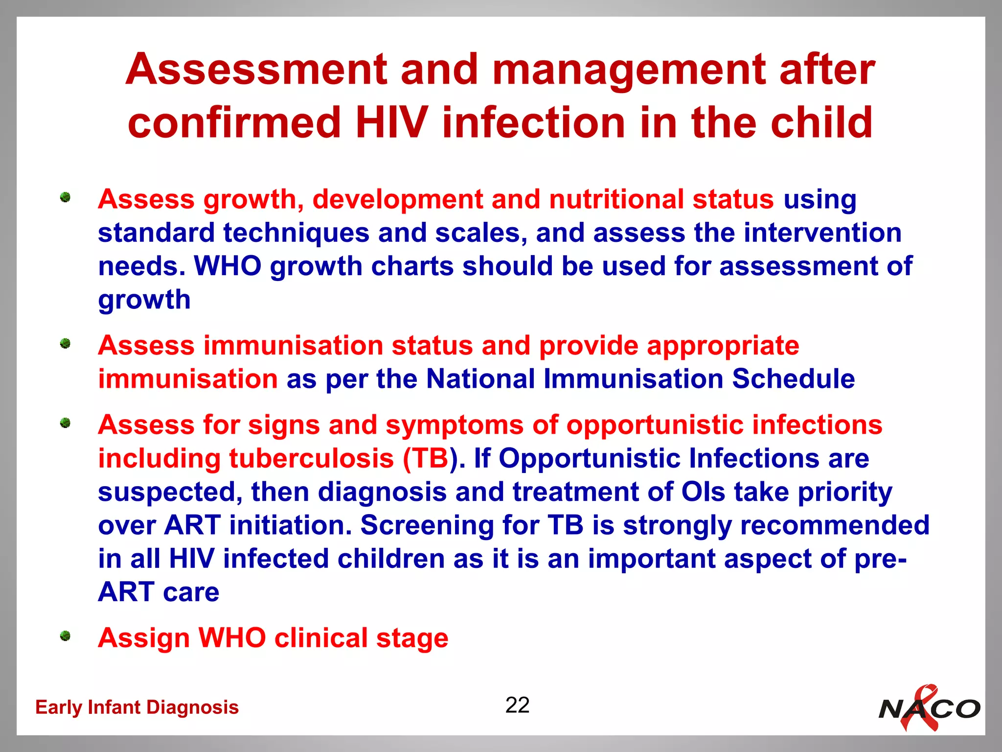 Early Infant Diagnosis of HIV-1 | PPT
