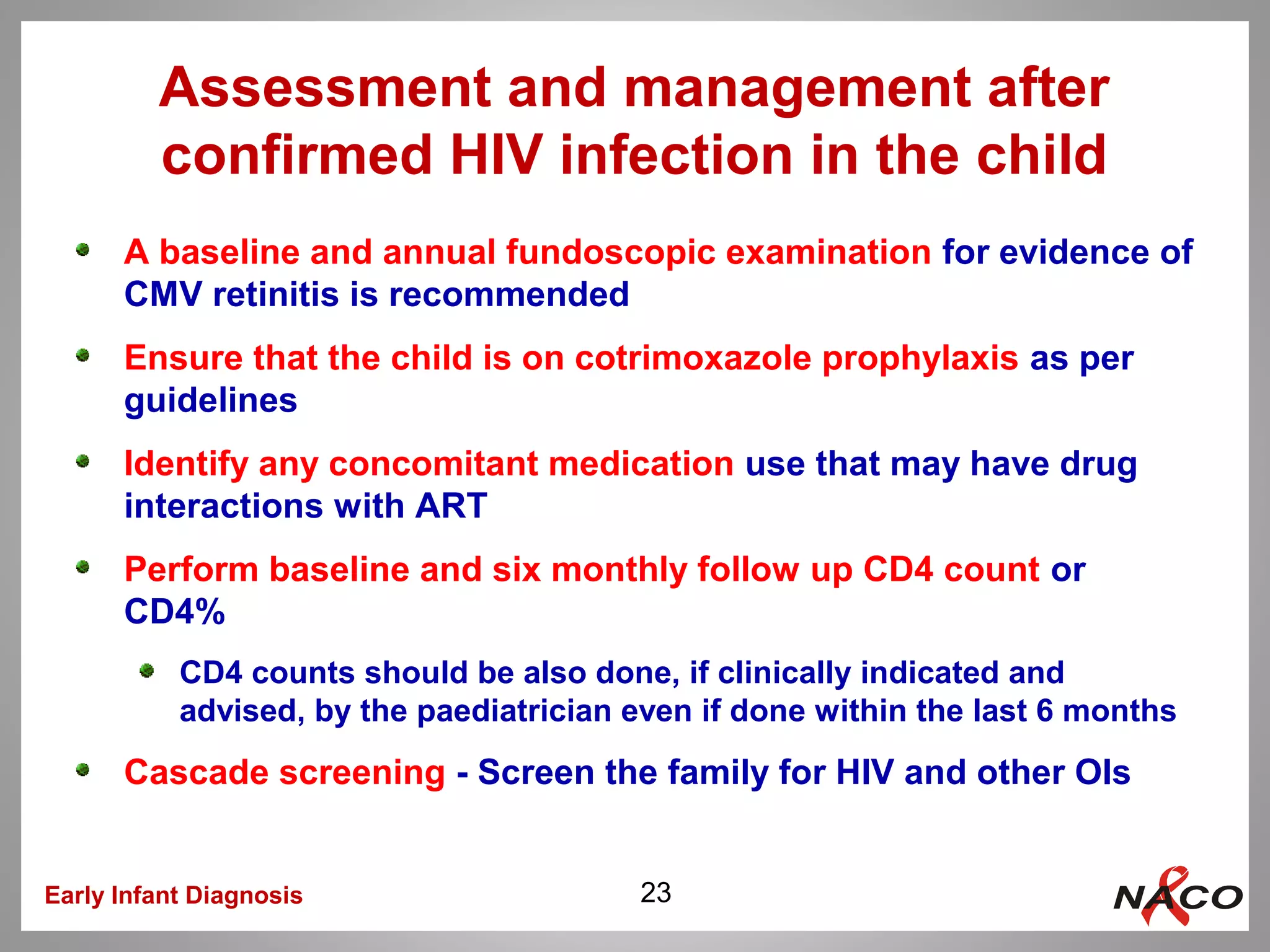 Early Infant Diagnosis of HIV-1 | PPT