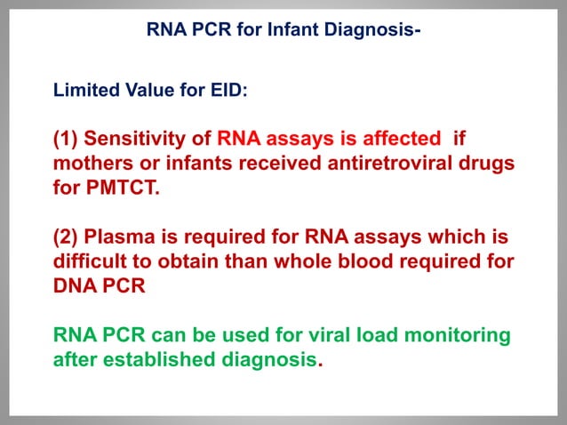 Early Infant Diagnosis of HIV-1 | PPT