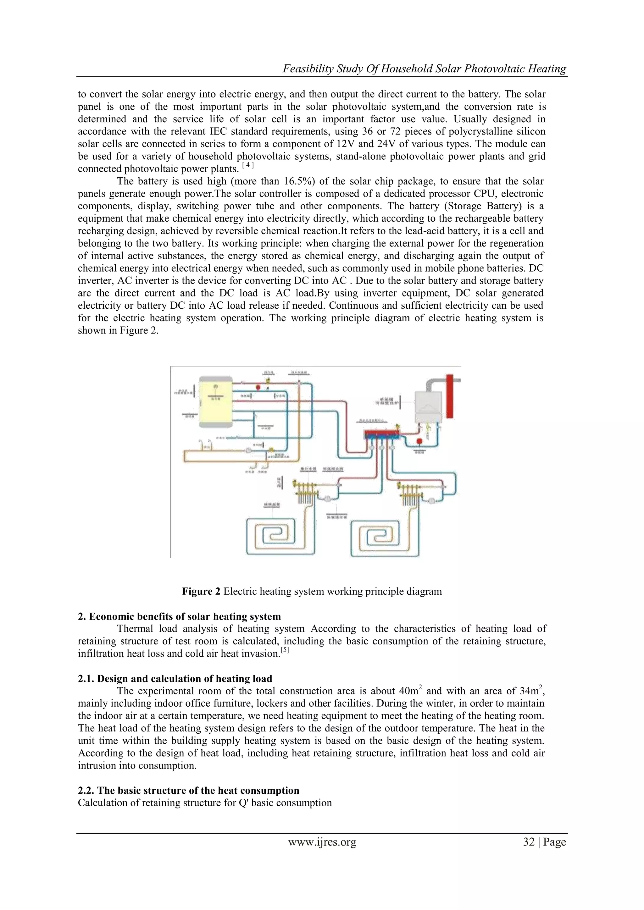 Feasibility Study of Household Solar Photovoltaic Heating | PDF