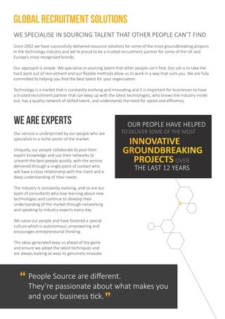 People Source Corporate Brochure | PDF | IT and Internet Support | Internet