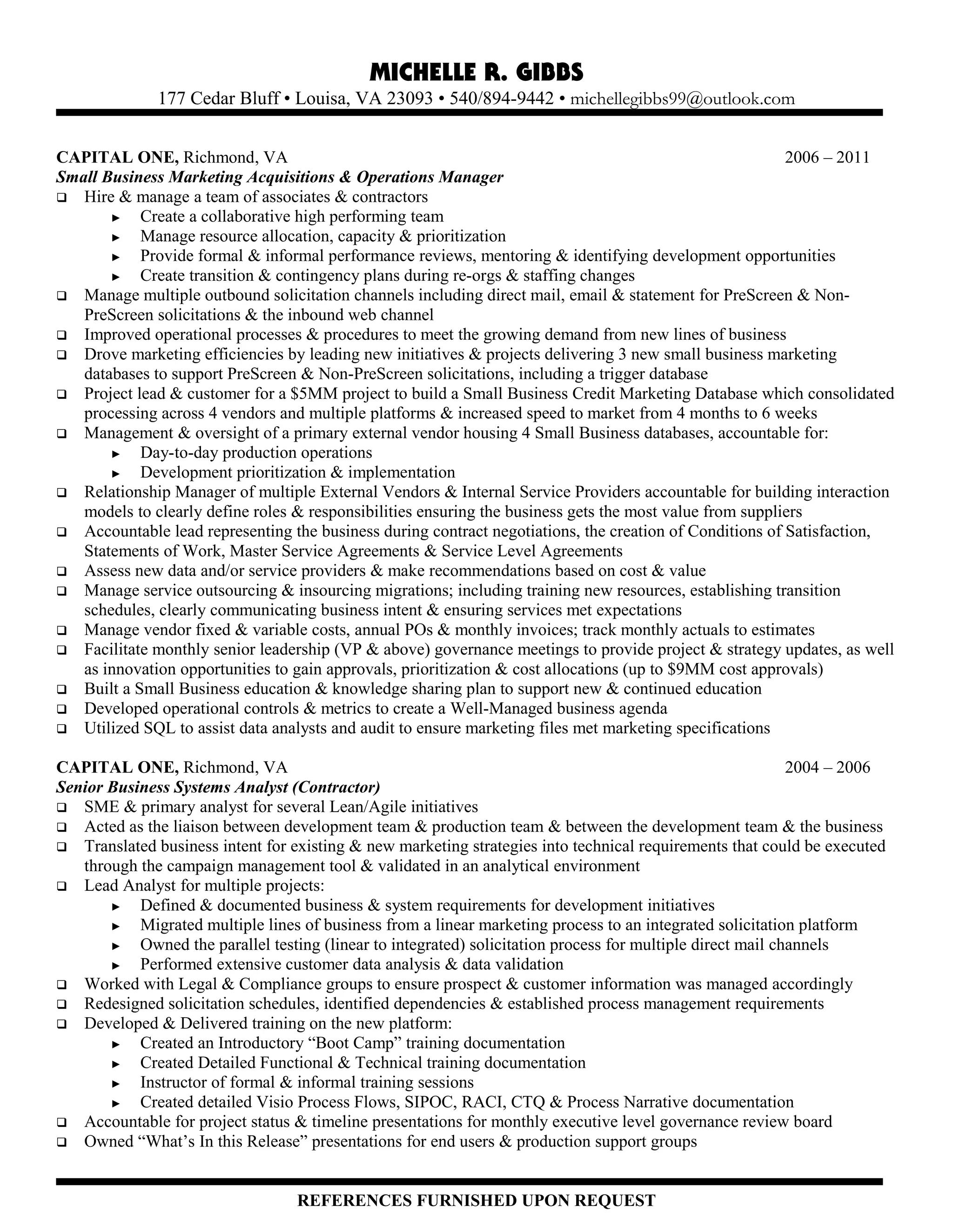 Michelle Gibbs Resume | PDF | Free Download