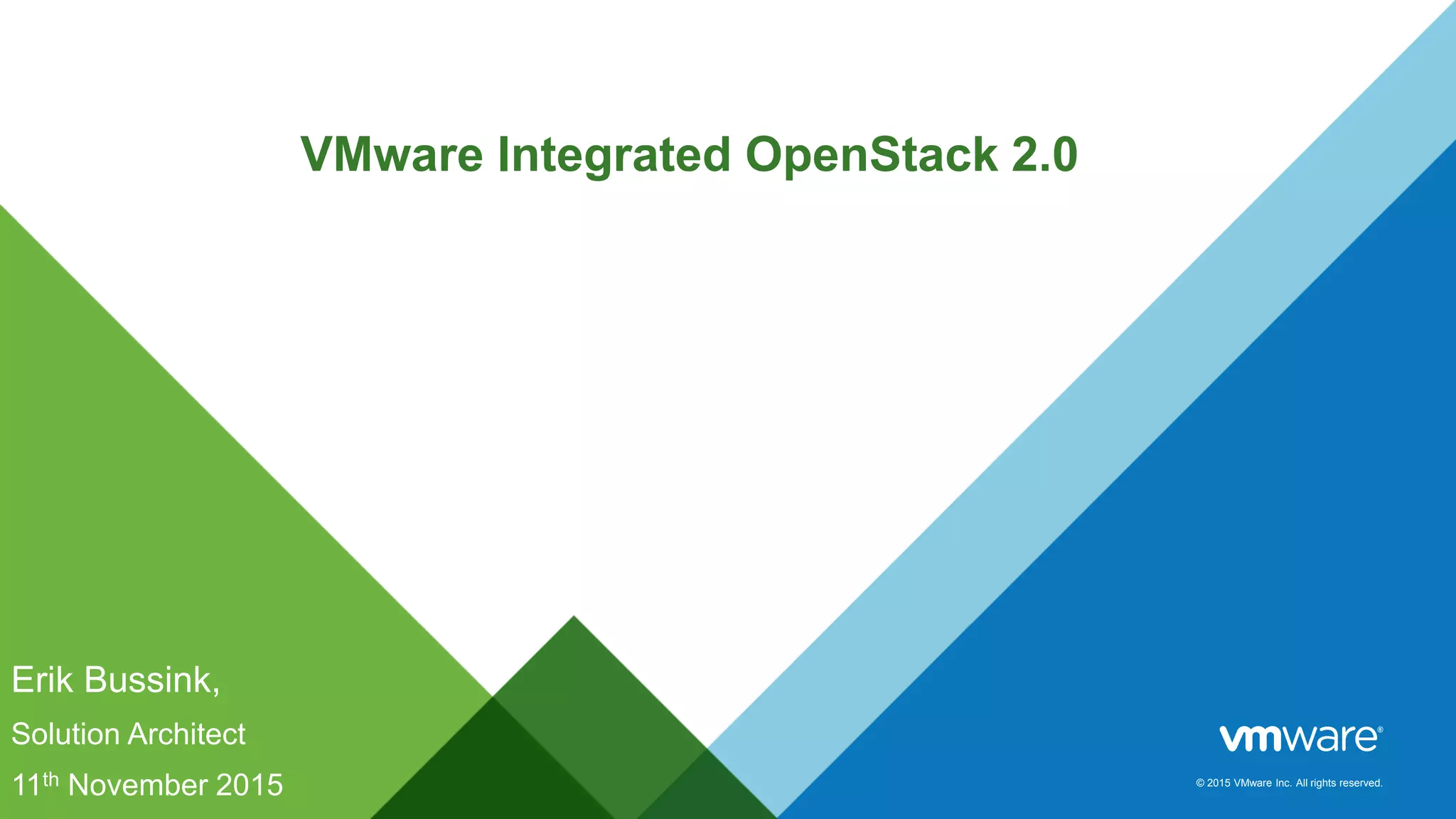 VMware Integrated OpenStack 2.0 | PPT
