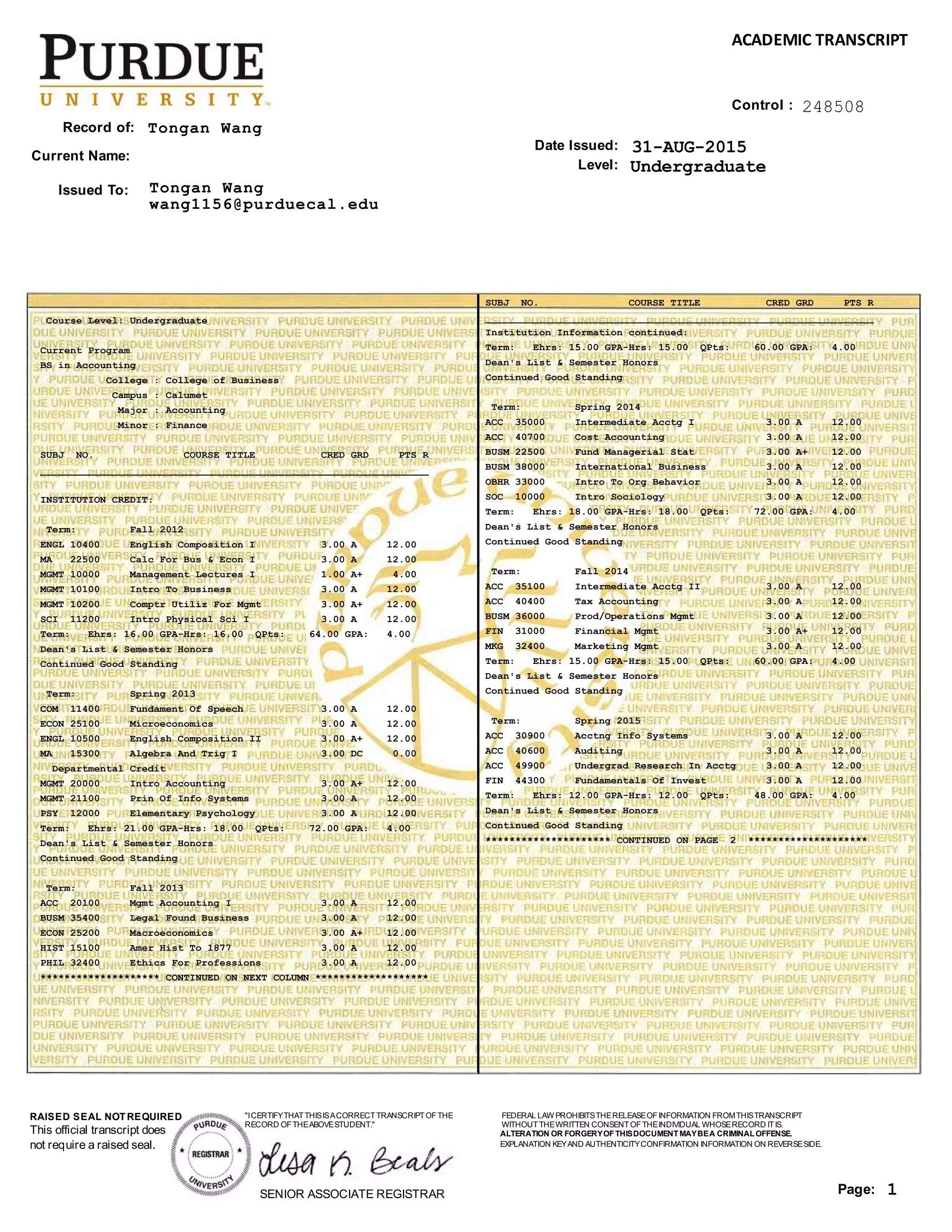 Tongan Wang Transcript 09_10_15 | PDF