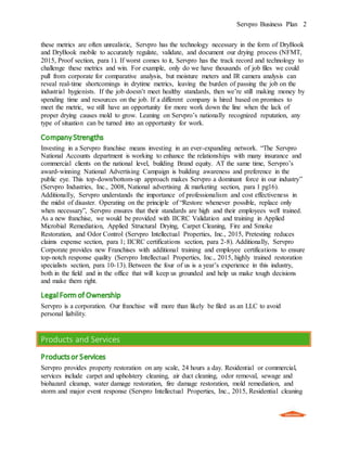 Servpro Business Plan | DOCX