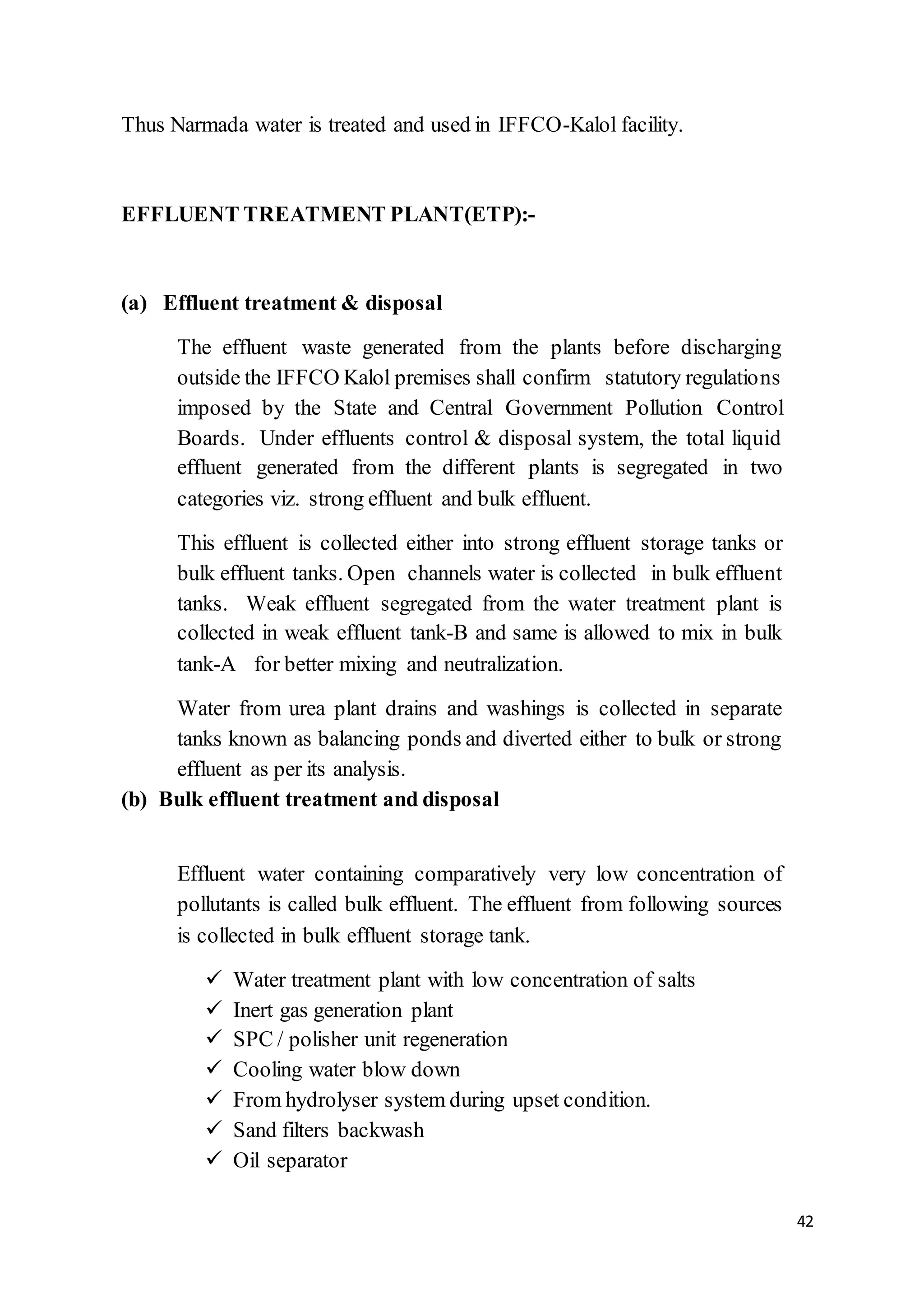 Training Report of IFFCO KALOL_Daxit Akbari | DOCX