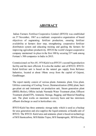 Training Report of IFFCO KALOL_Daxit Akbari | DOCX