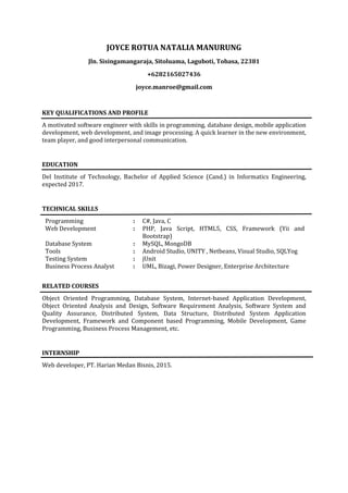 Resume_JoyceRotuaNataliaManurung | PDF