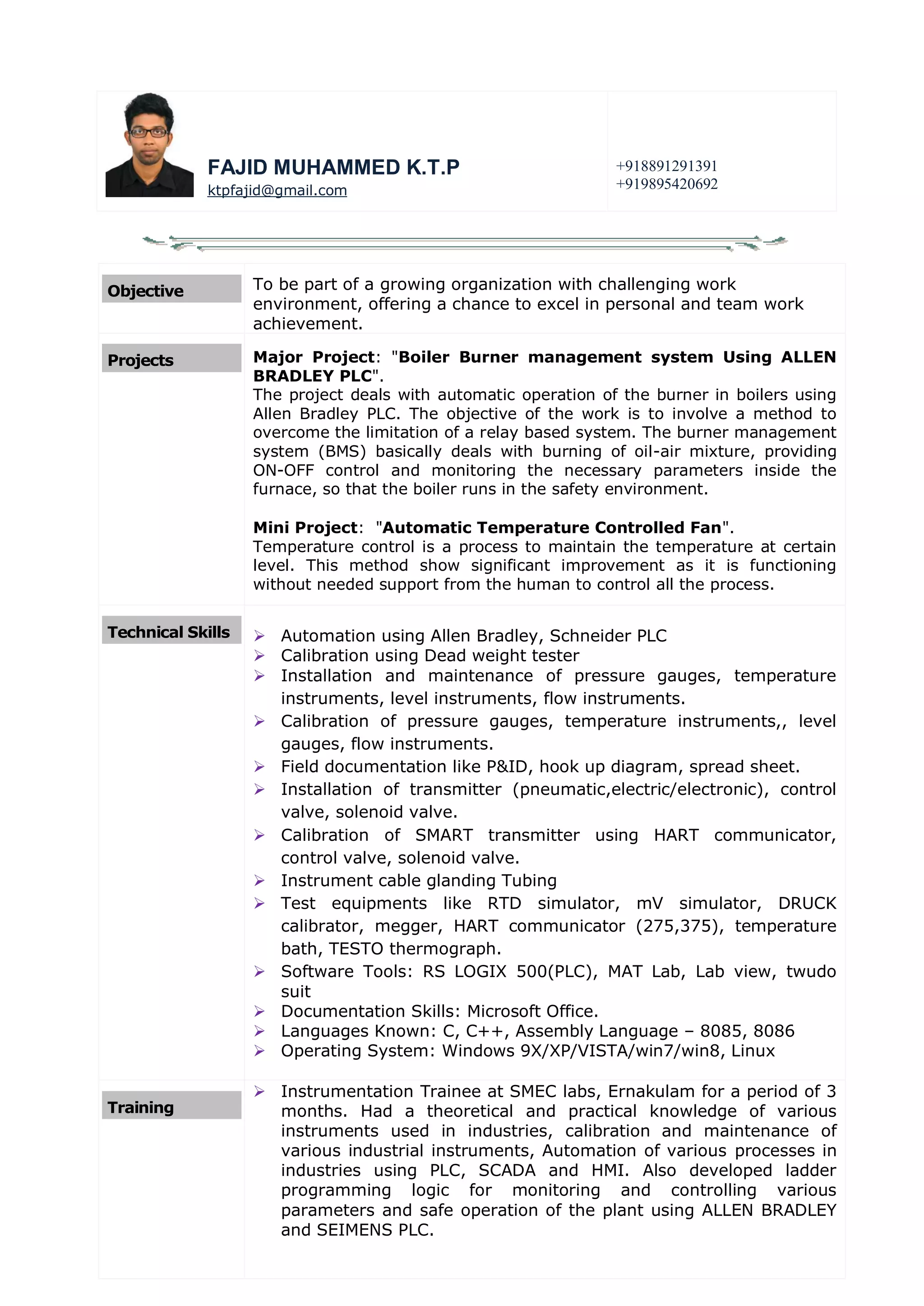 Faji CV New | PDF | Technology & Computing