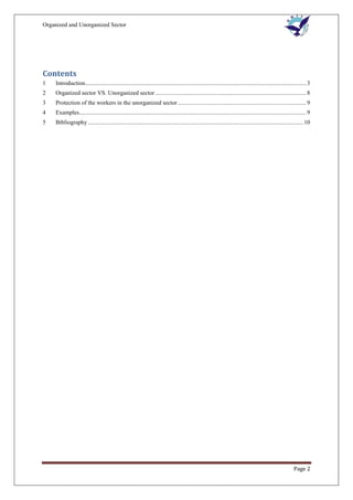 organized and unorganized sector | PDF