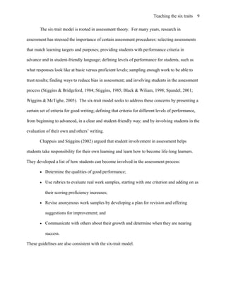 Teaching the Six Traits Holly Bembridge FINAL | DOC