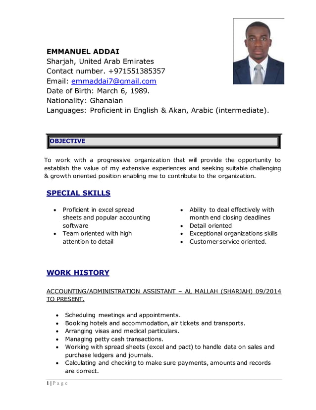 emmanuel cv | PDF