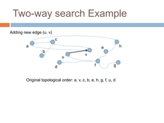 Incremental Topological Ordering (and Cycle Detection) | PPTX | Computing | Technology & Computing