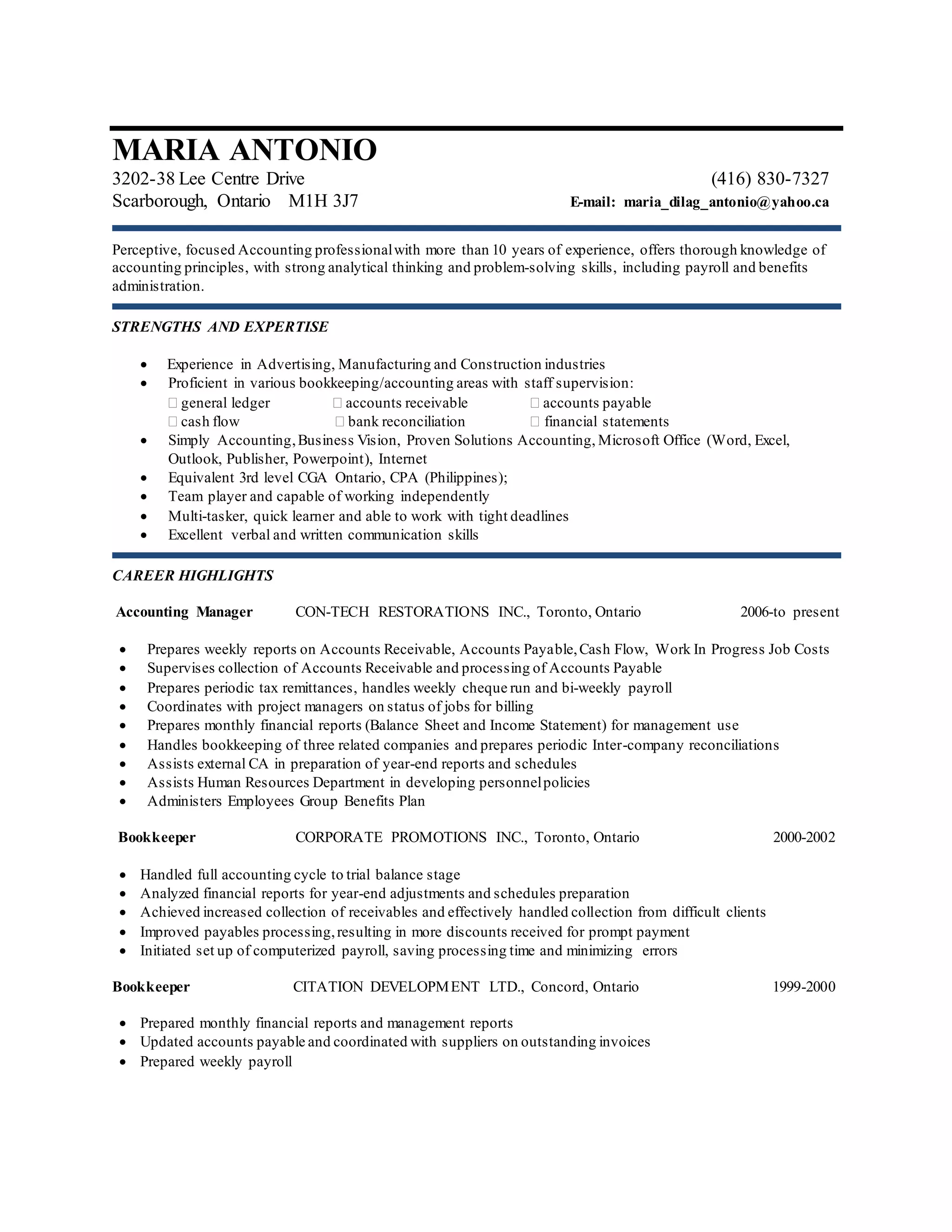Resume - MA 11Feb2015 | PDF