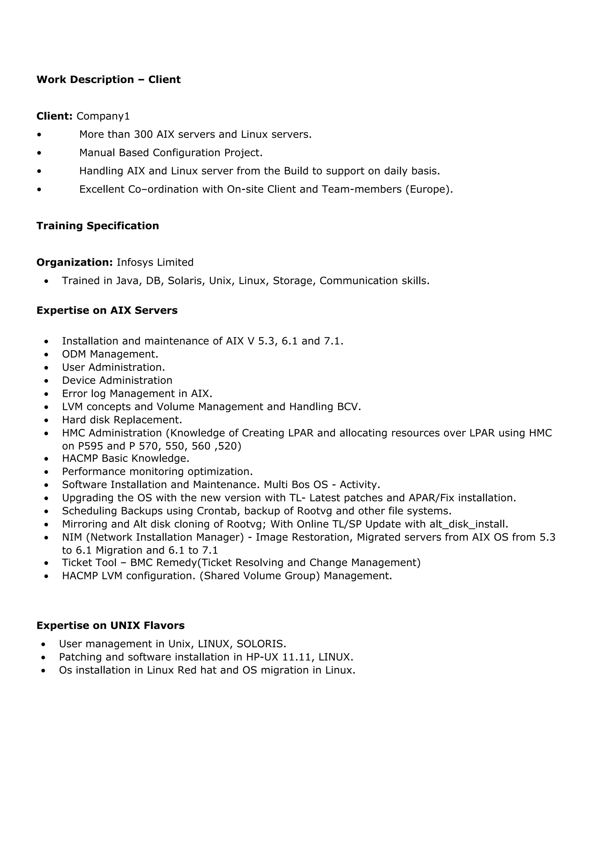 AIX_Administrator_Prerna Arvind_updated Resume | DOC
