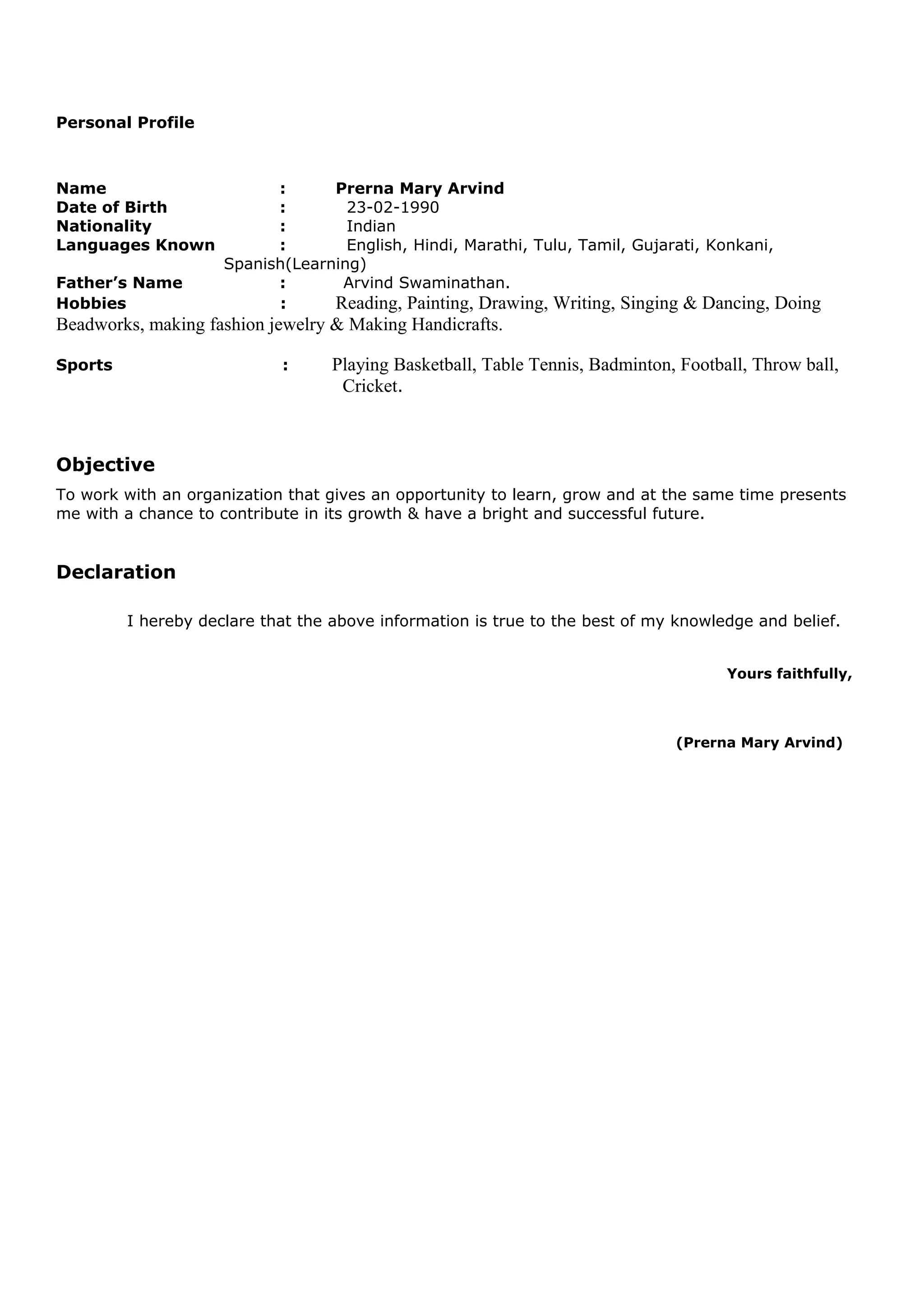 AIX_Administrator_Prerna Arvind_updated Resume | DOC