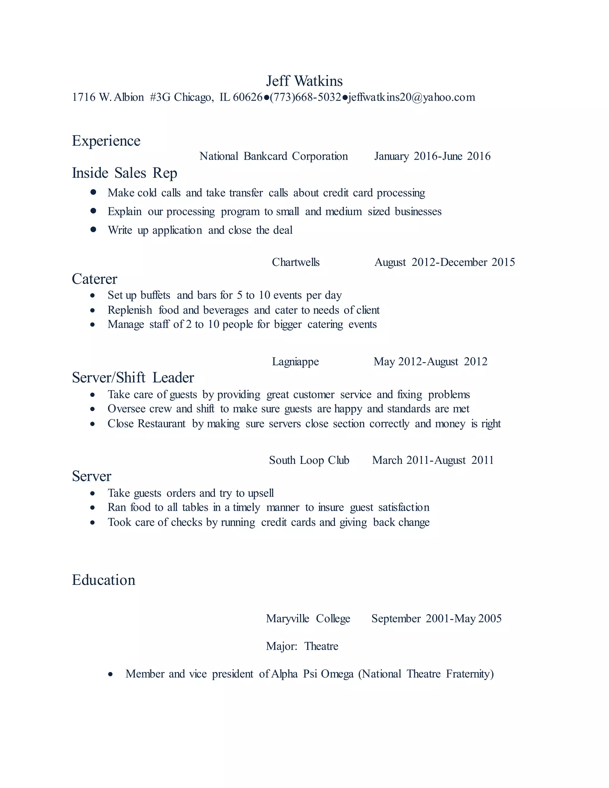 work resume | PDF