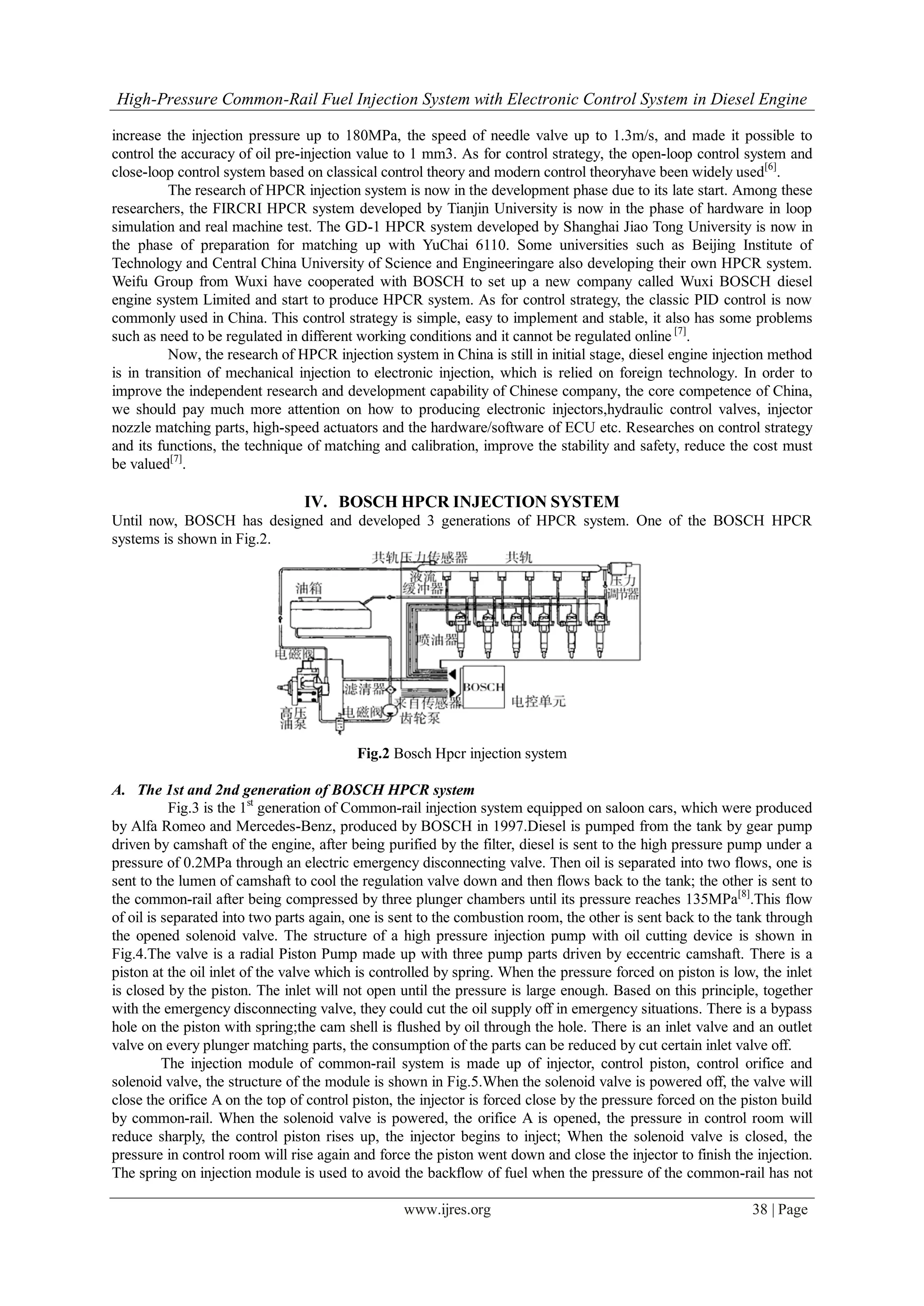 High-Pressure Common-Rail Fuel Injection System with Electronic Control ...