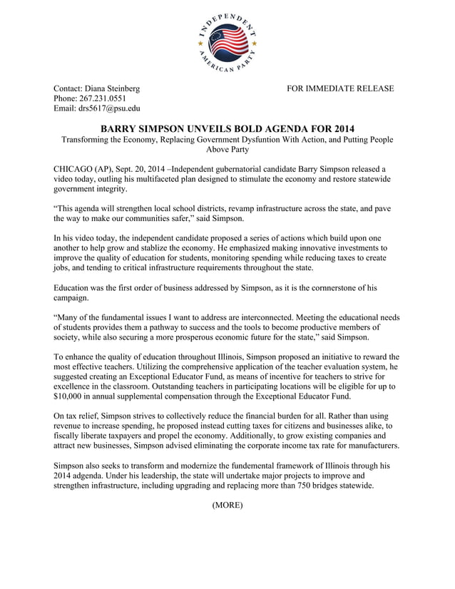 Sample Press Release | PDF