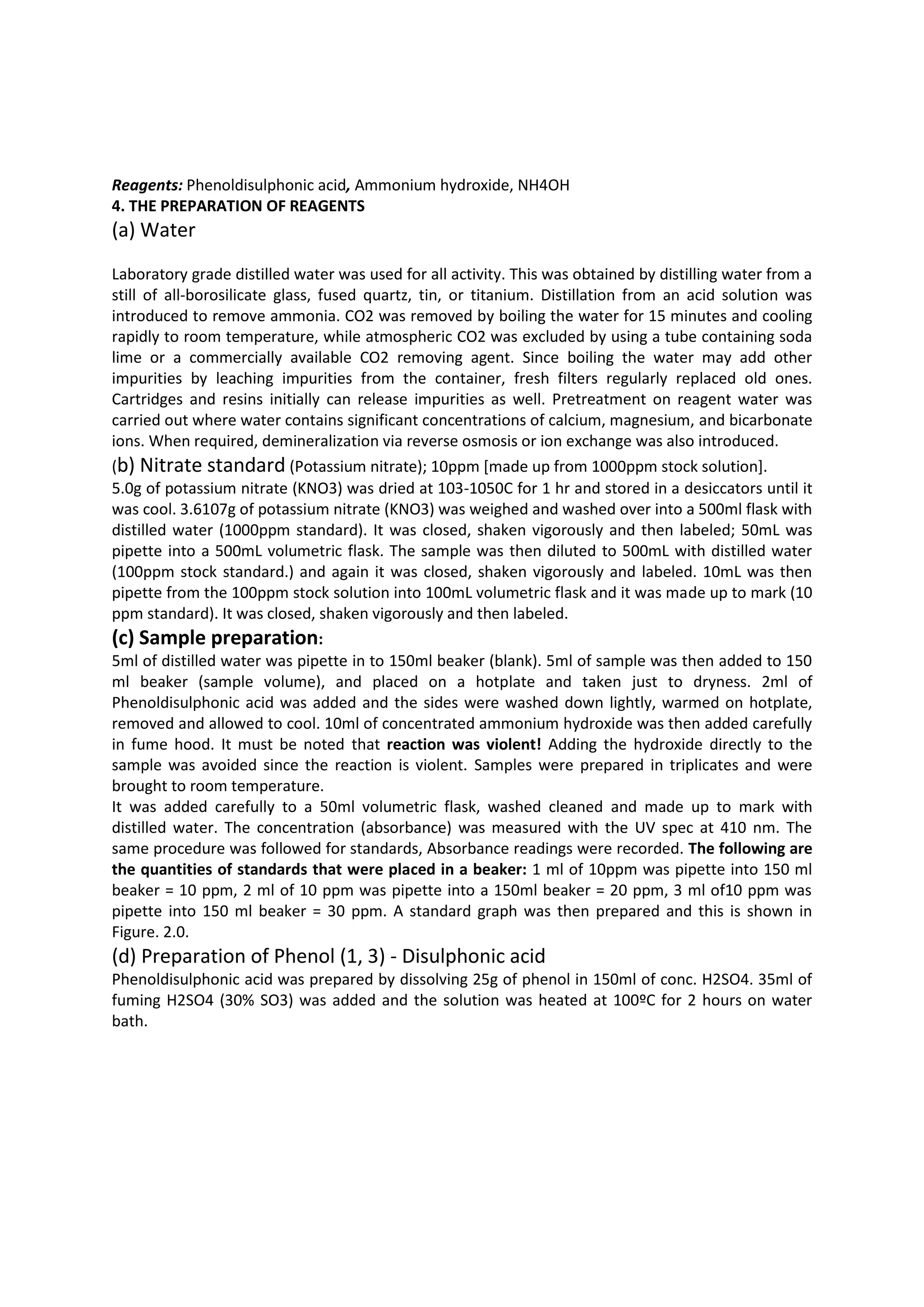 Determination of Nitrates in Dhone | PDF | Chemistry | Science