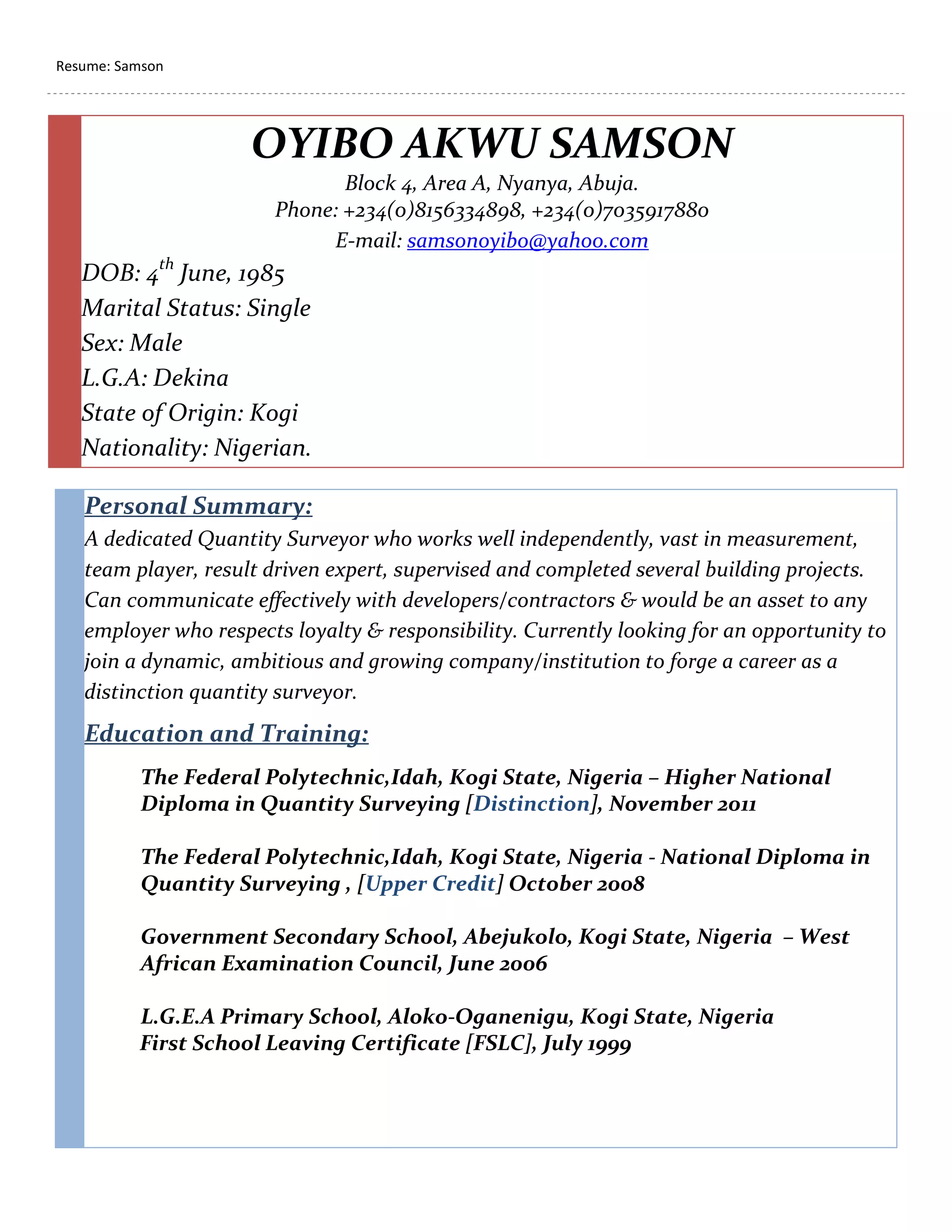 OYIBO AKWU SAMSON | PDF