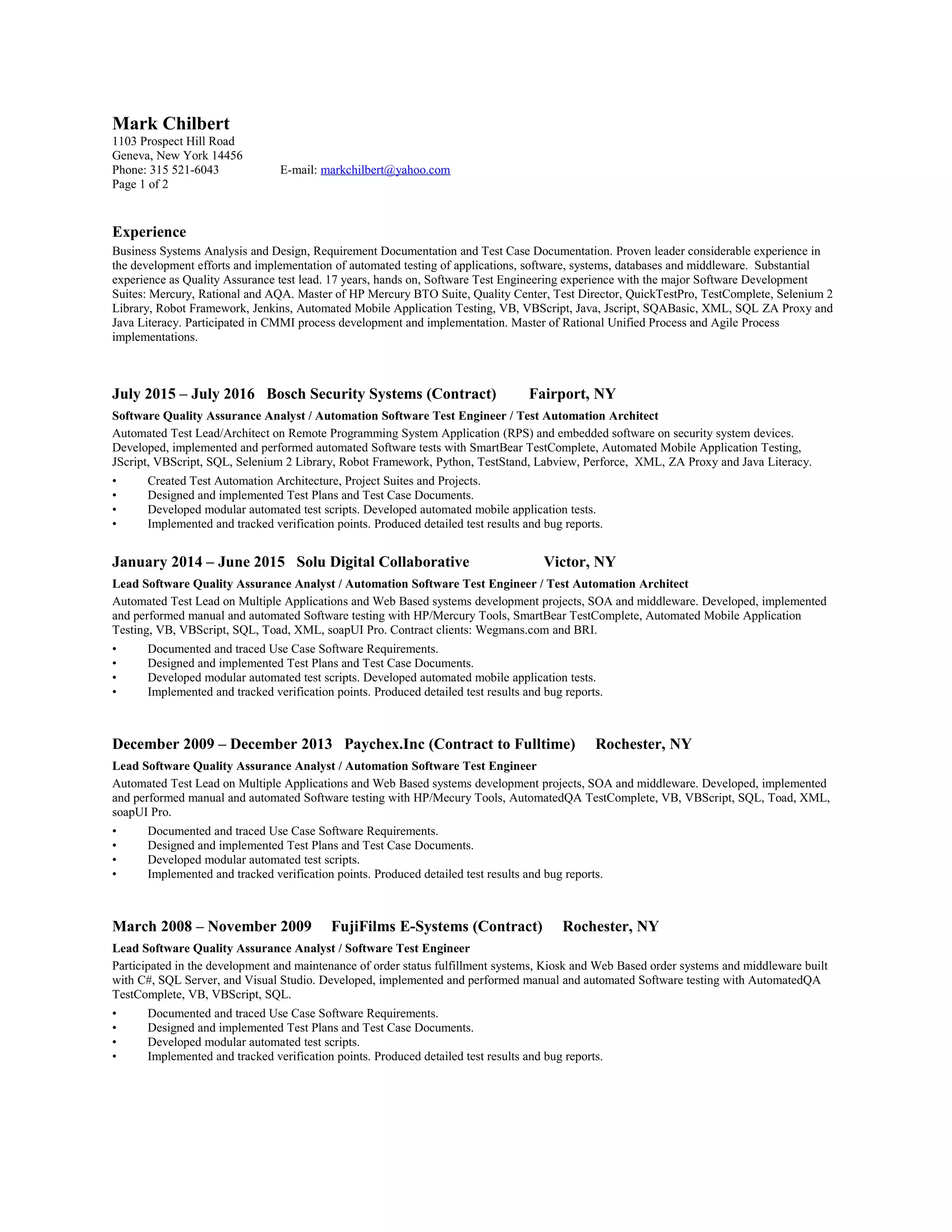 MarkResume 010117 | DOC