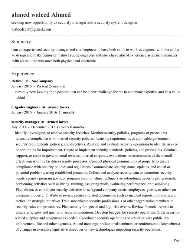 ahmed waleed c.v | PDF